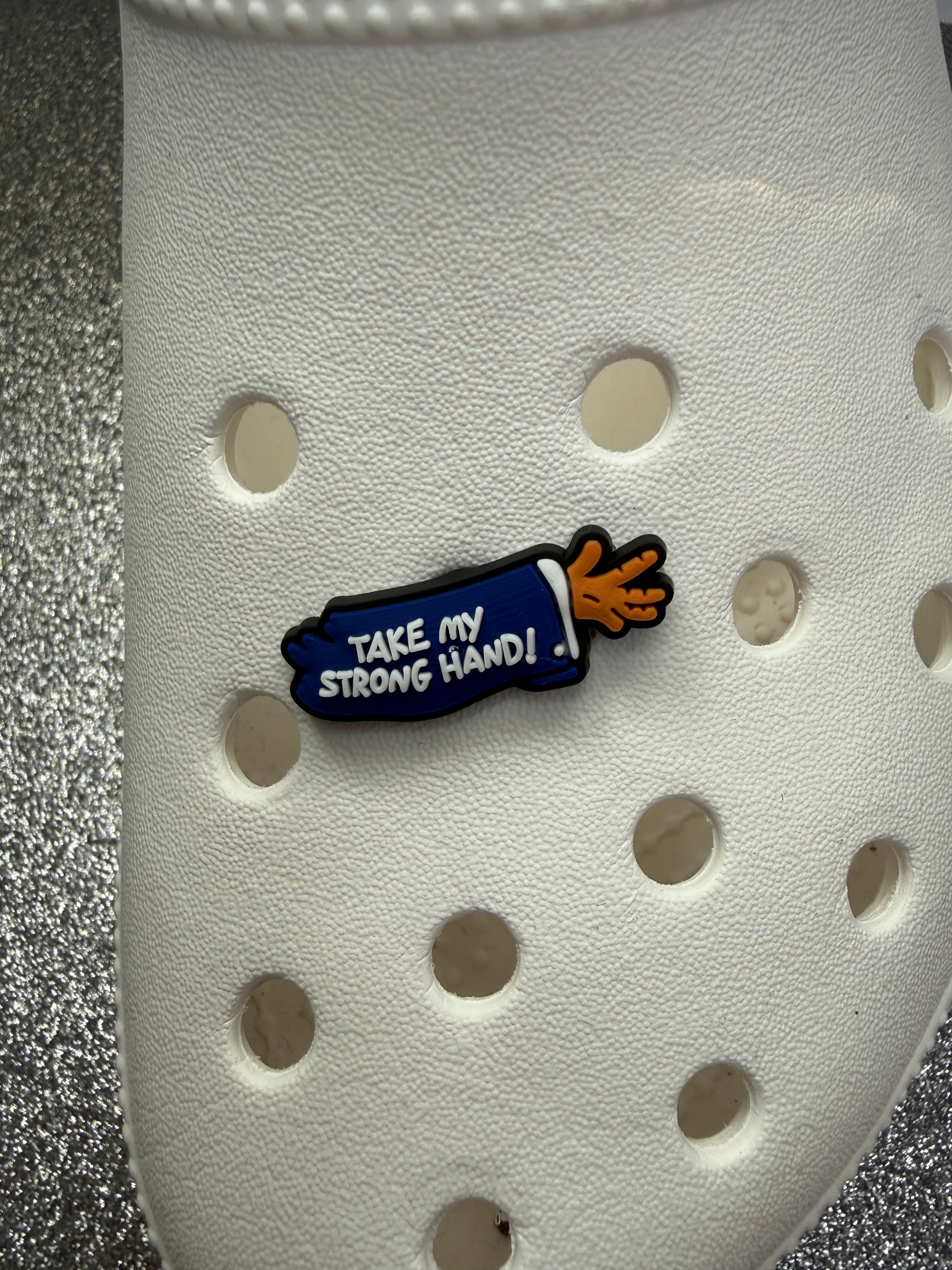 Scary movie - take my strong hand meme shoe charm – crocos charms